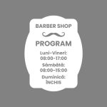 Sticker Barber Shop Program / Orar de functionare - Personalizat 23x30 ...